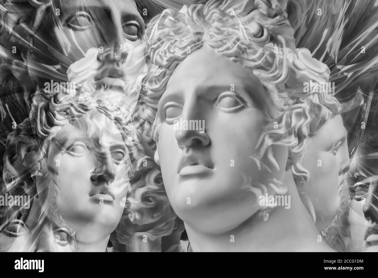 Statue. Plaster statue of Apollo's head. Man. Creative. Head. Plaster ...