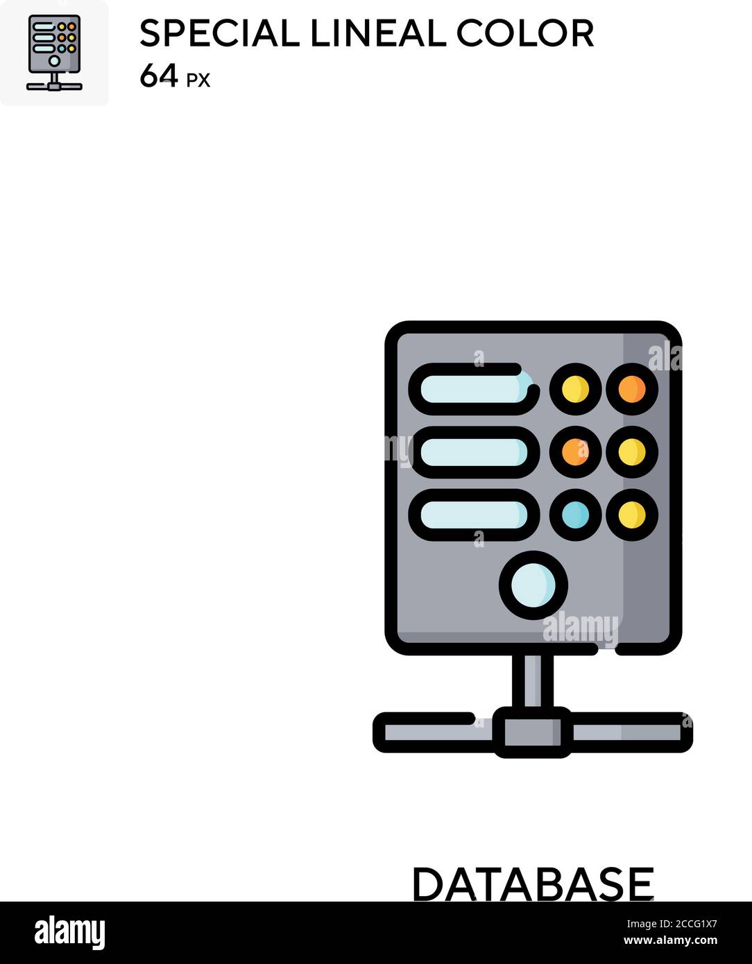 Database Special lineal color icon. Illustration symbol design template ...