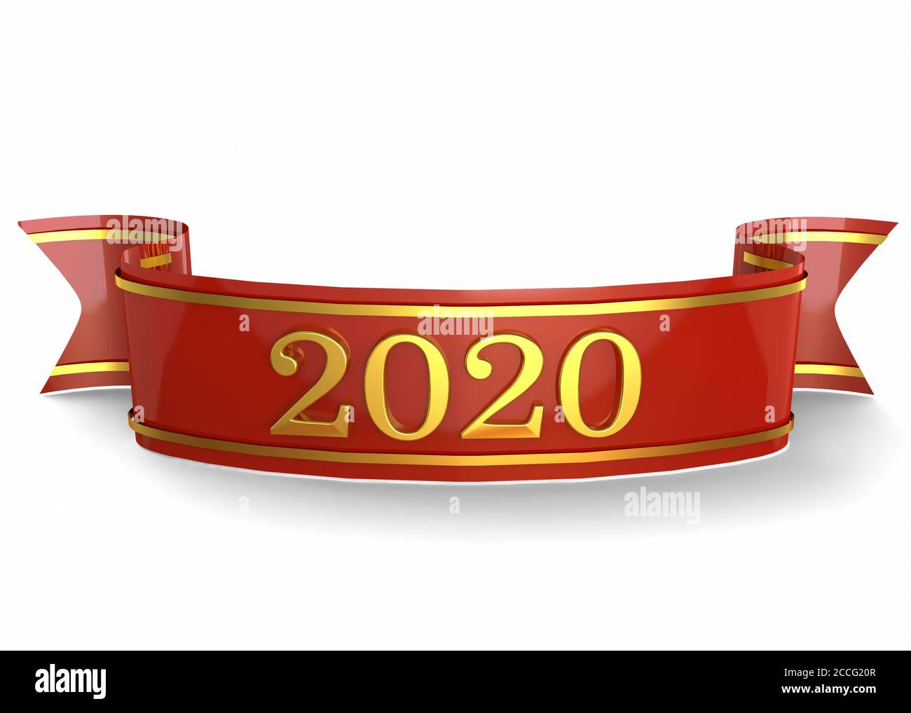2020 red ribbon 3d hi-res stock photography and images - Alamy