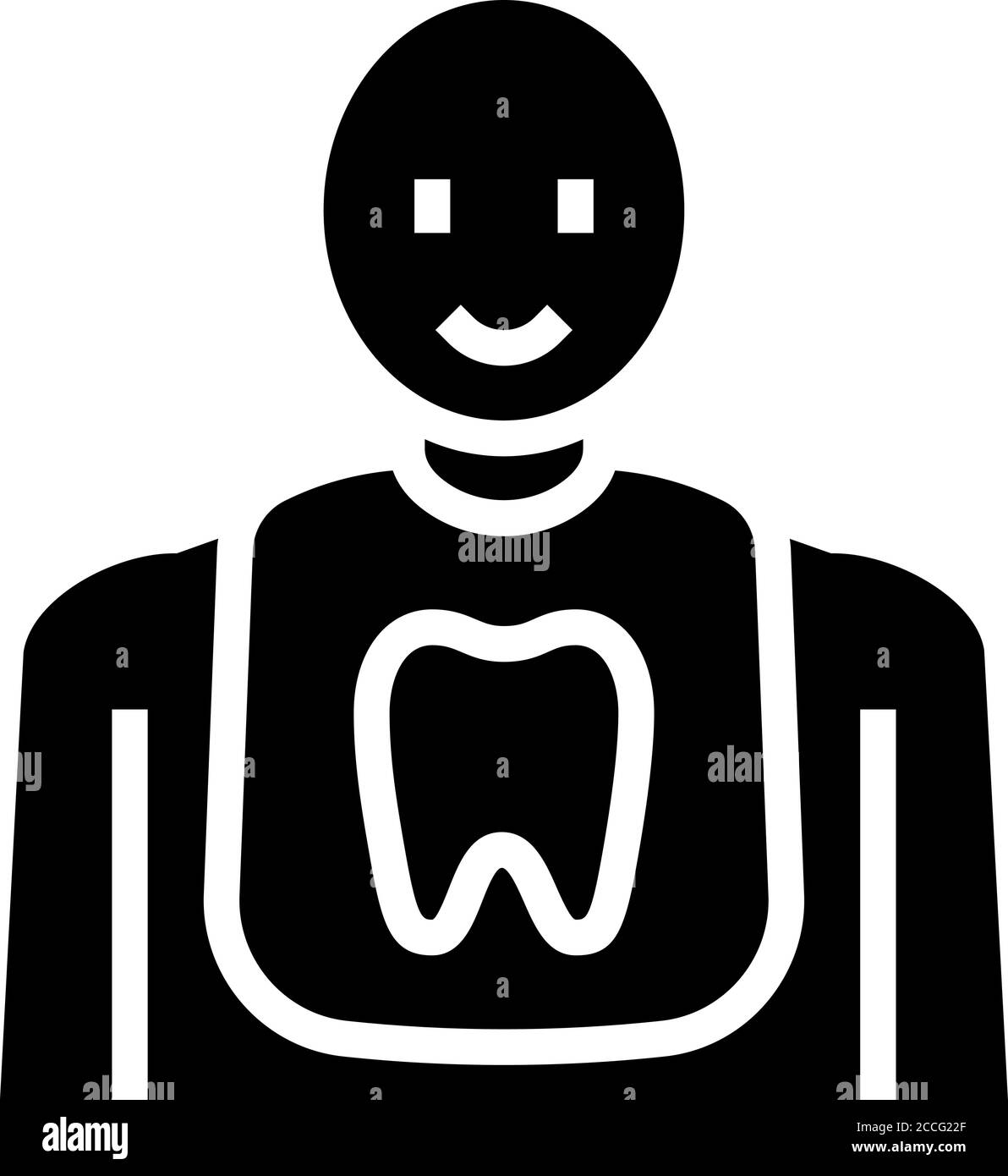 child dentist client glyph icon vector illustration Stock Vector Image ...