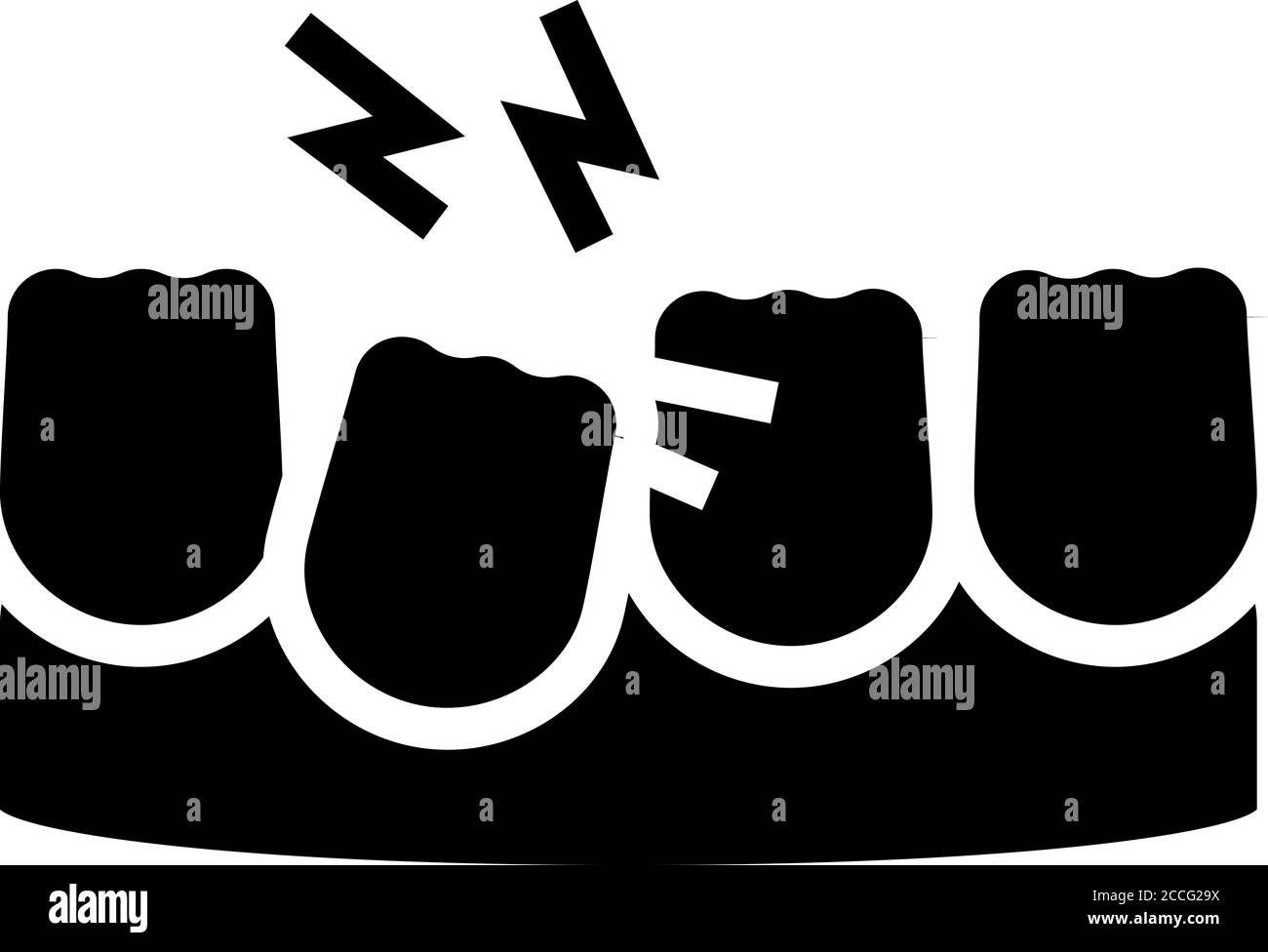 loose tooth glyph icon vector illustration Stock Vector Image & Art - Alamy