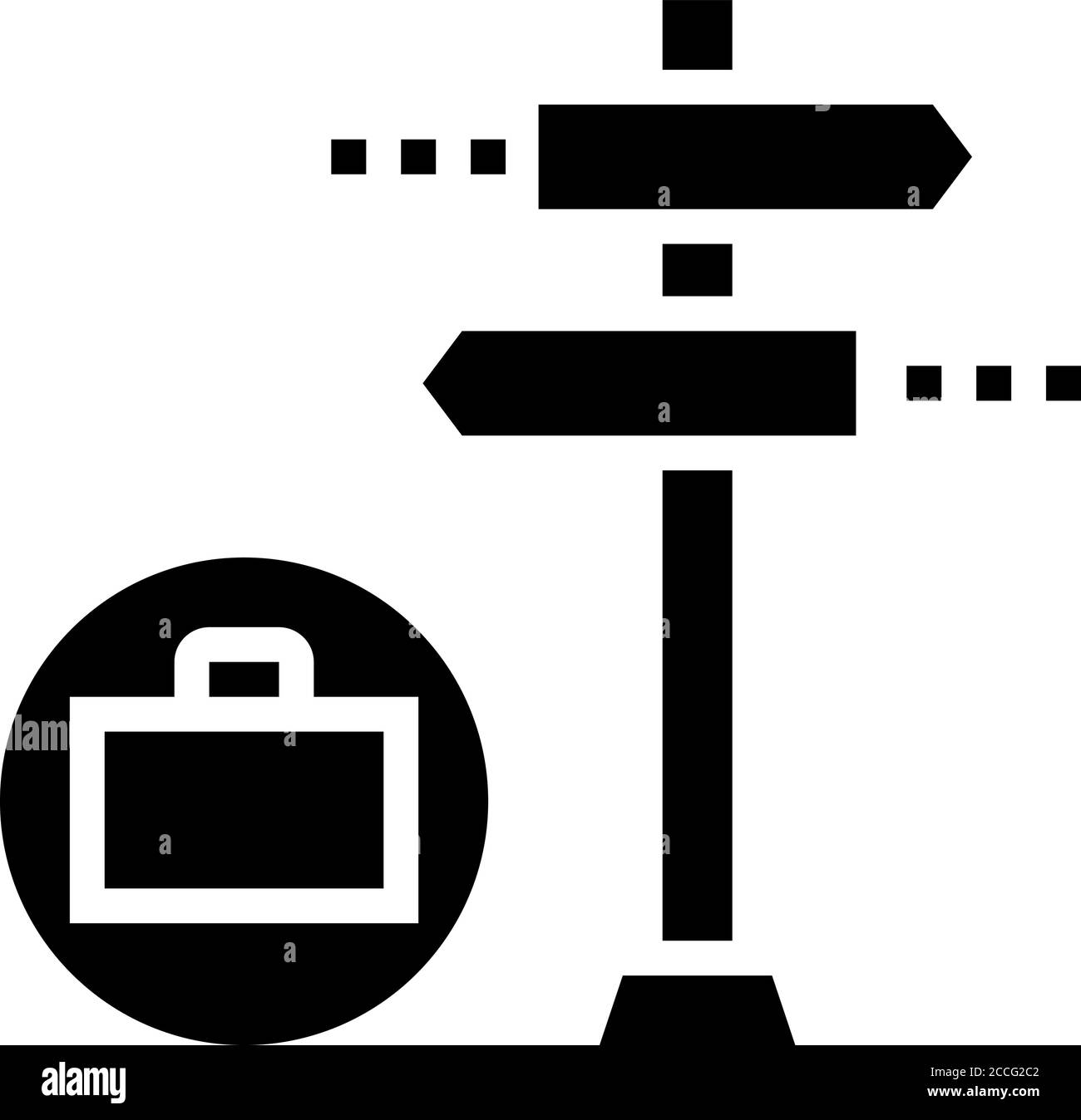 business direction glyph icon vector illustration Stock Vector Image ...