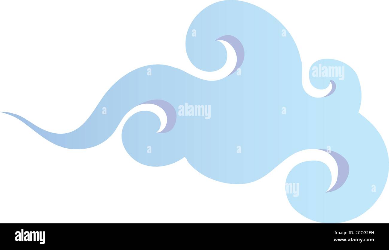 Chinese blue cloud design, China culture asia and oriental theme Vector ...