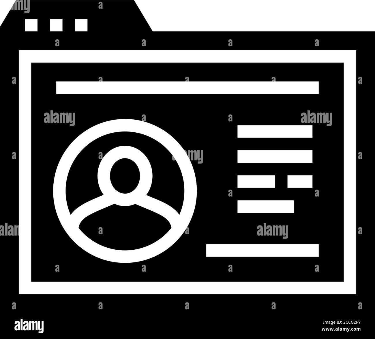 employee cv web site glyph icon vector illustration Stock Vector Image ...