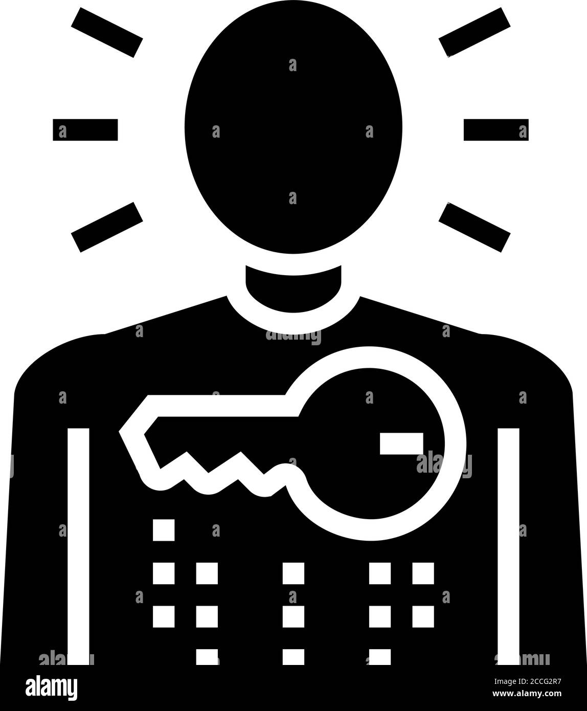 key for human communication glyph icon vector illustration Stock Vector ...