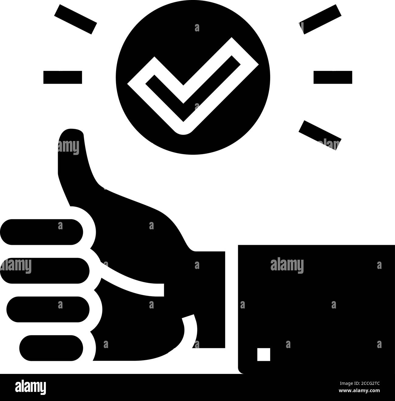 gesture good and approved glyph icon vector illustration Stock Vector ...