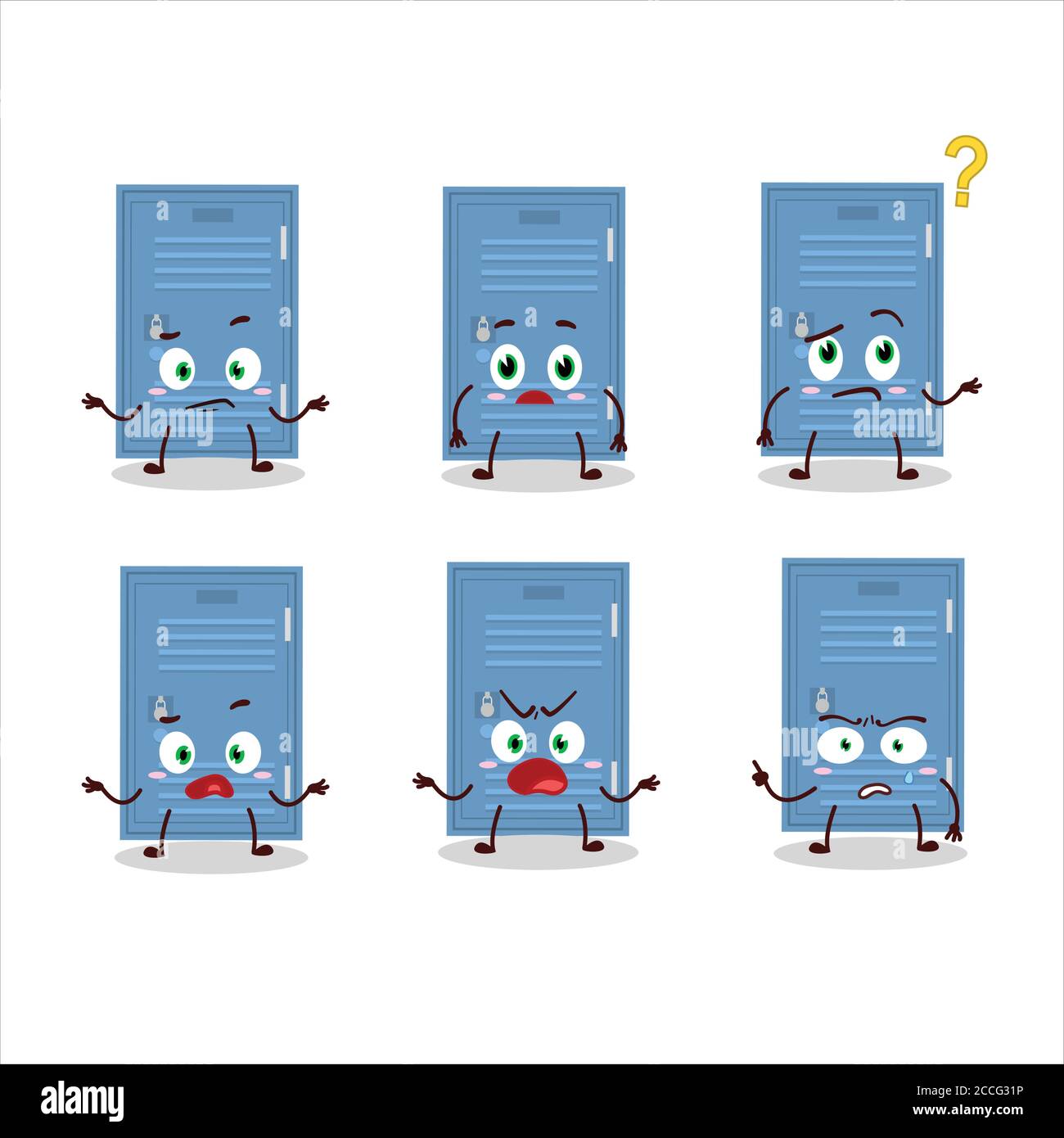 Cartoon character of locker with what expression Stock Vector Image ...