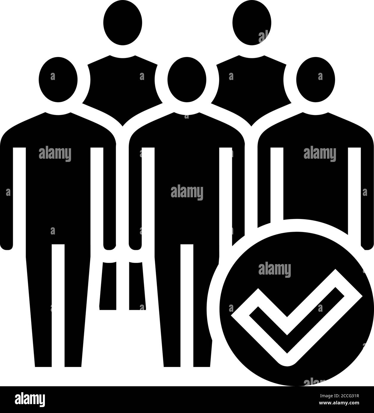 company employees glyph icon vector illustration Stock Vector Image ...