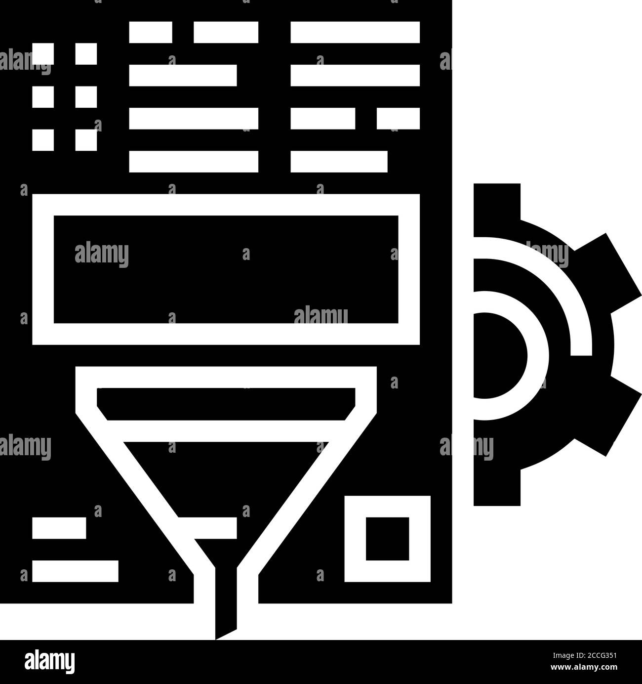 document filter information glyph icon vector illustration Stock Vector ...