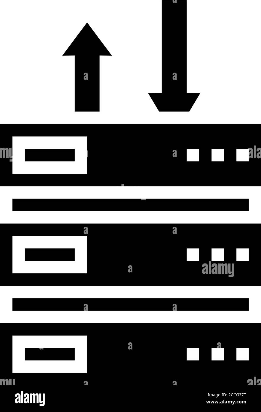 data center glyph icon vector illustration Stock Vector Image & Art - Alamy