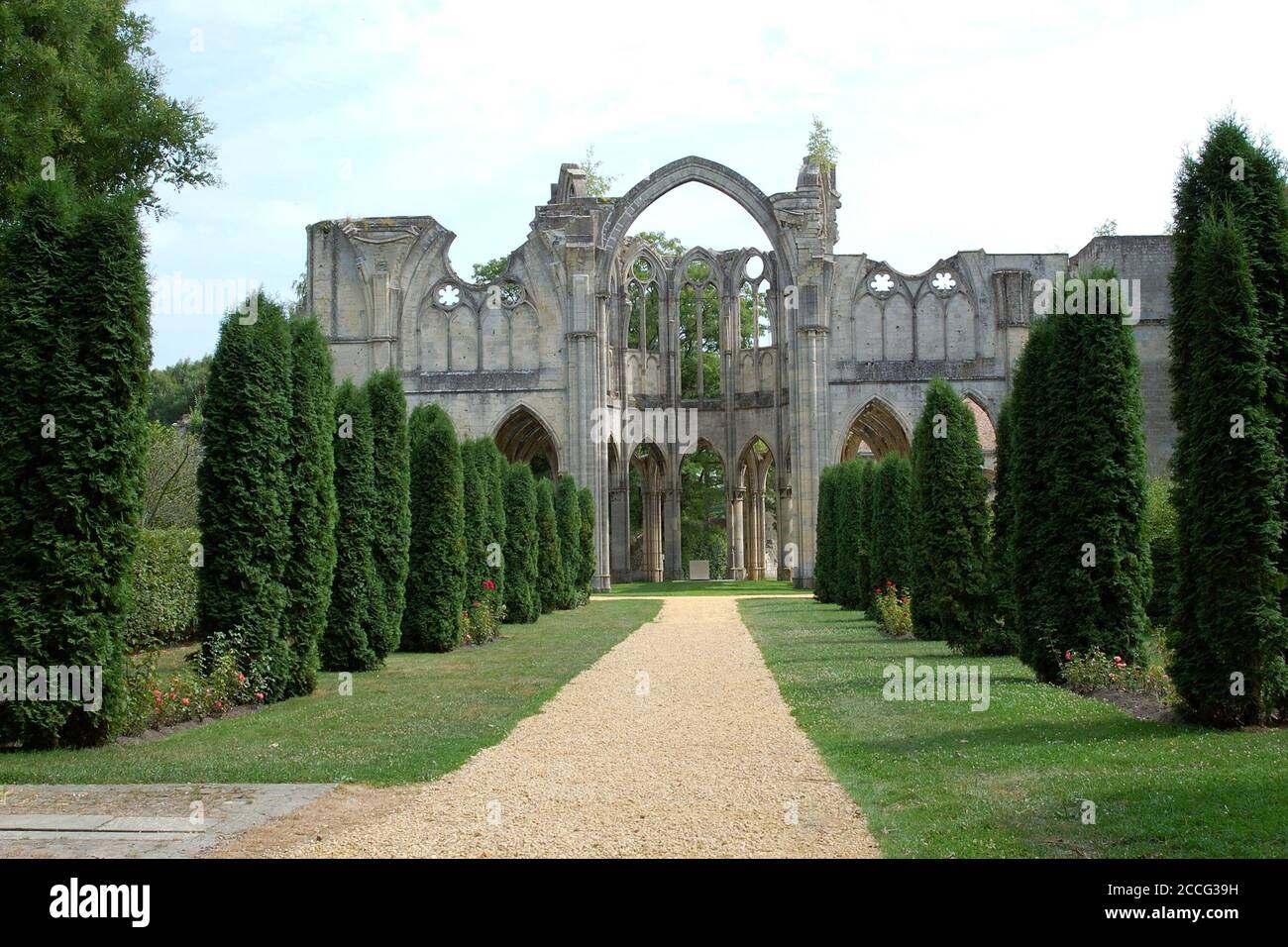 French Abbey Ruins Stock Photo - Alamy