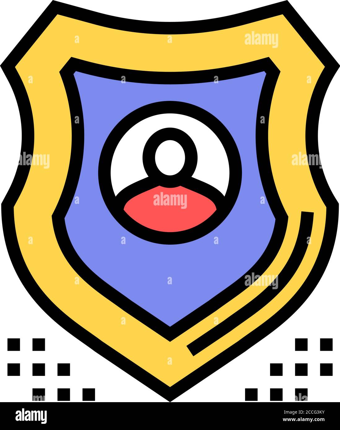 human protection shield color icon vector illustration Stock Vector ...