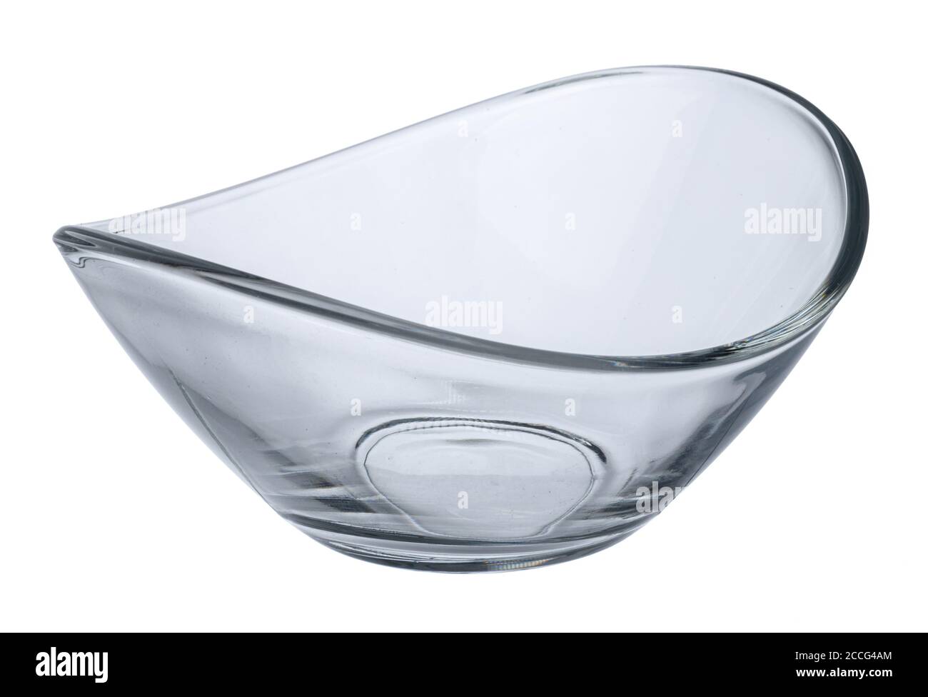 Empty glass bowl isolated on white background Stock Photo - Alamy