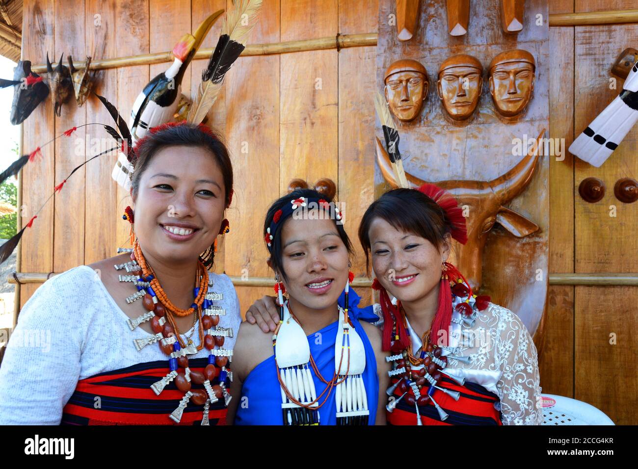 Naga tribal people are celebrating at Hornbill festival, Kohima ...
