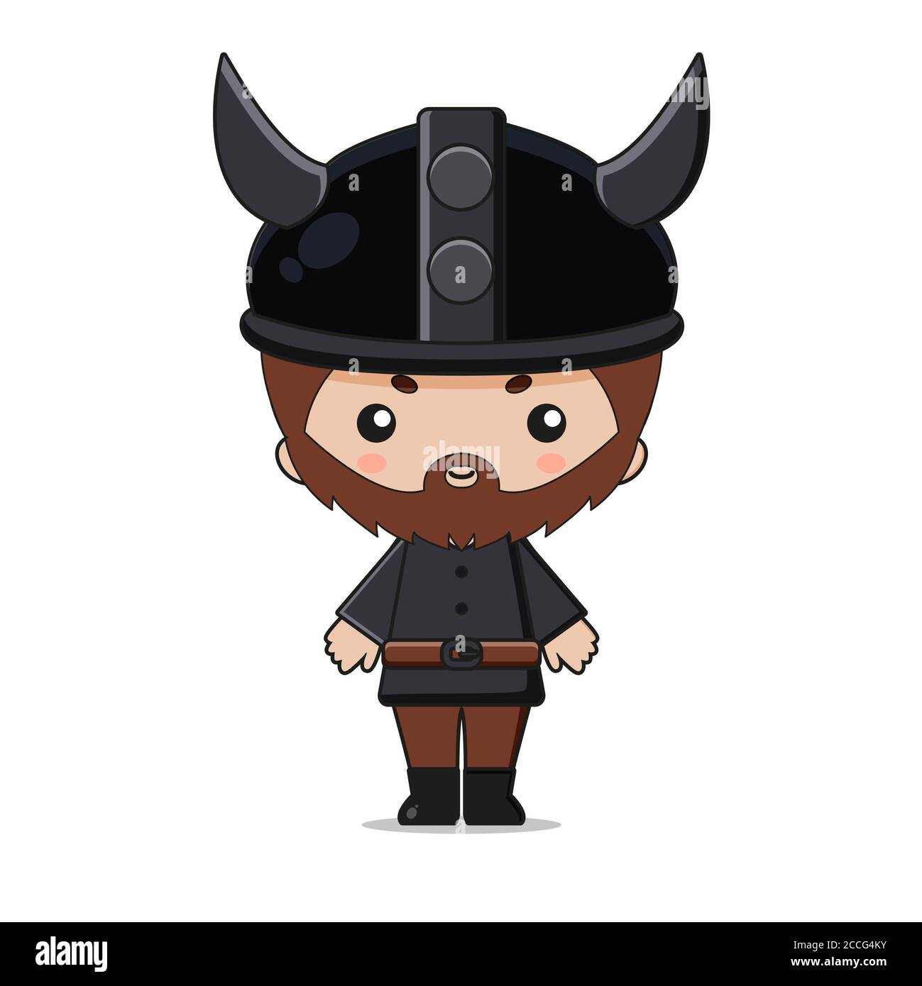 Cute Viking Mascot Character Design. Isolated on white background Stock ...