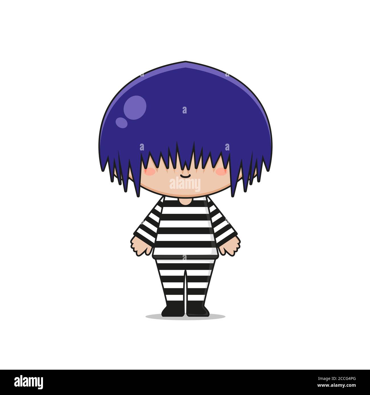 Cute prisoner mascot character design. Isolated on white background ...