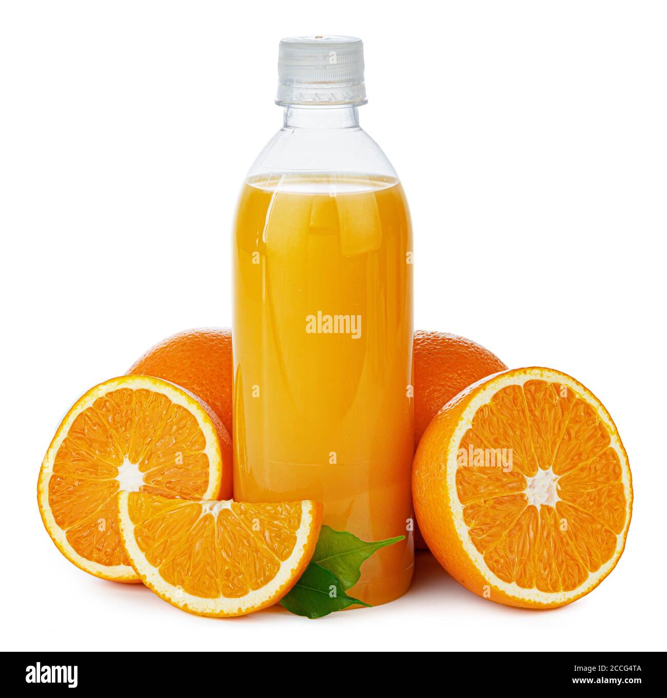 Bottle of fresh orange juice isolated on white Stock Photo - Alamy