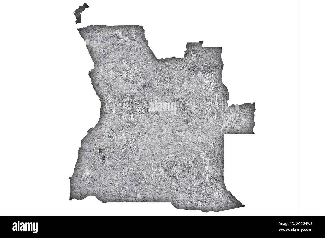 Map of Angola on weathered concrete Stock Photo - Alamy