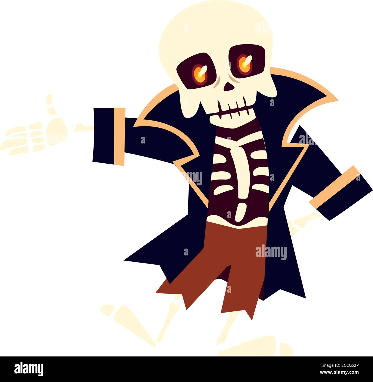 Halloween skull pirate cartoon design, Holiday and scary theme Vector ...