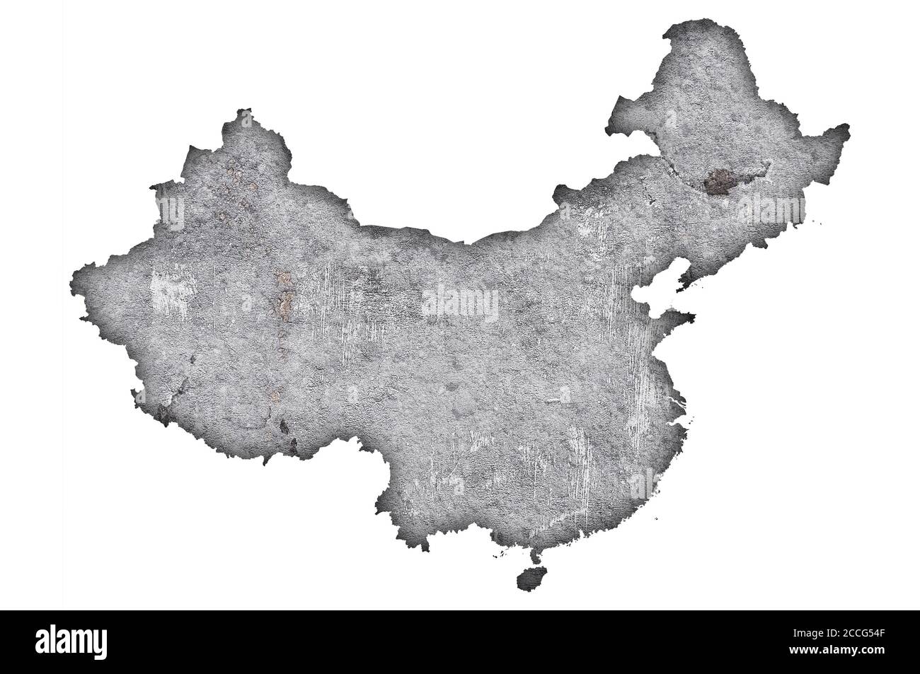 Map of China on weathered concrete Stock Photo - Alamy