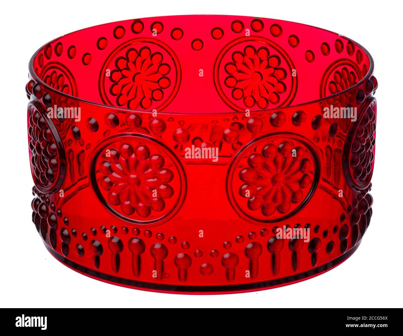 Stylish glass bowl dishware isolated on white Stock Photo - Alamy