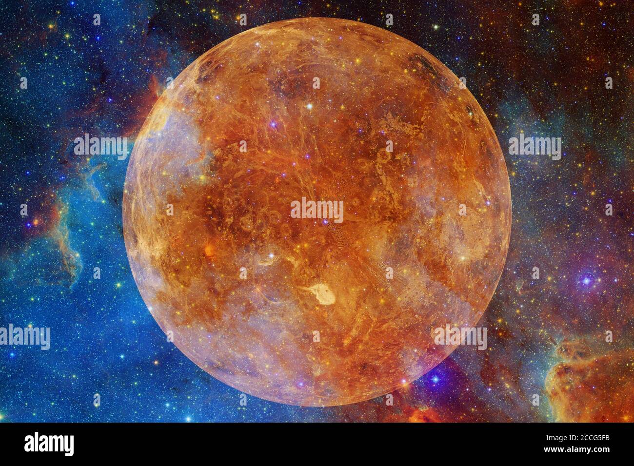 Planet Venus. Solar system. Cosmos art. Elements of this image ...