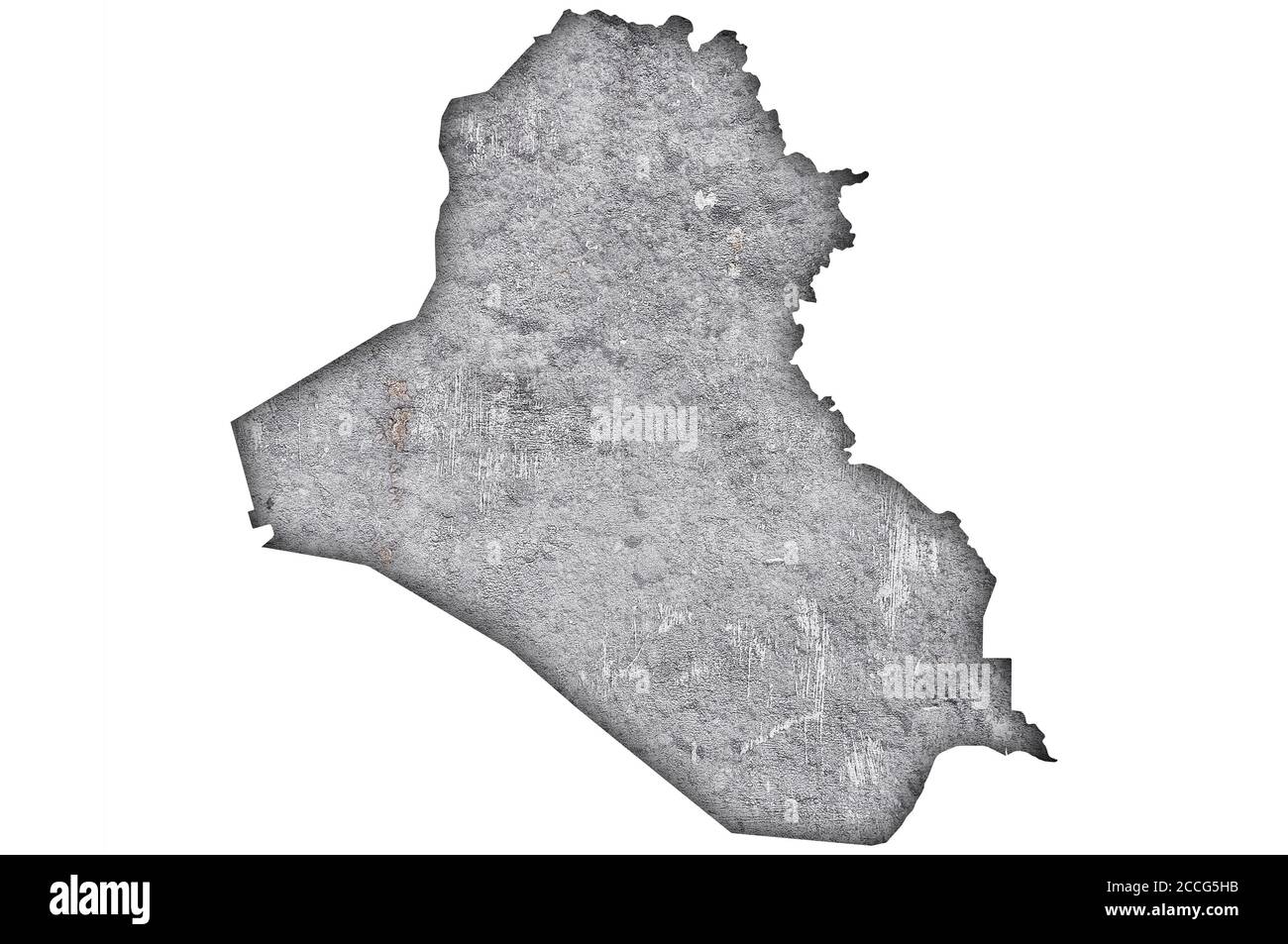 Map of Iraq on weathered concrete Stock Photo - Alamy