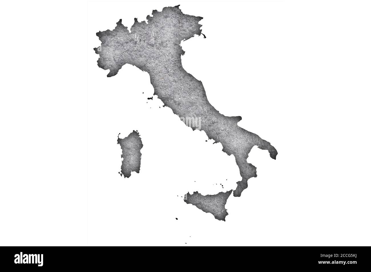 Map of Italy on weathered concrete Stock Photo - Alamy