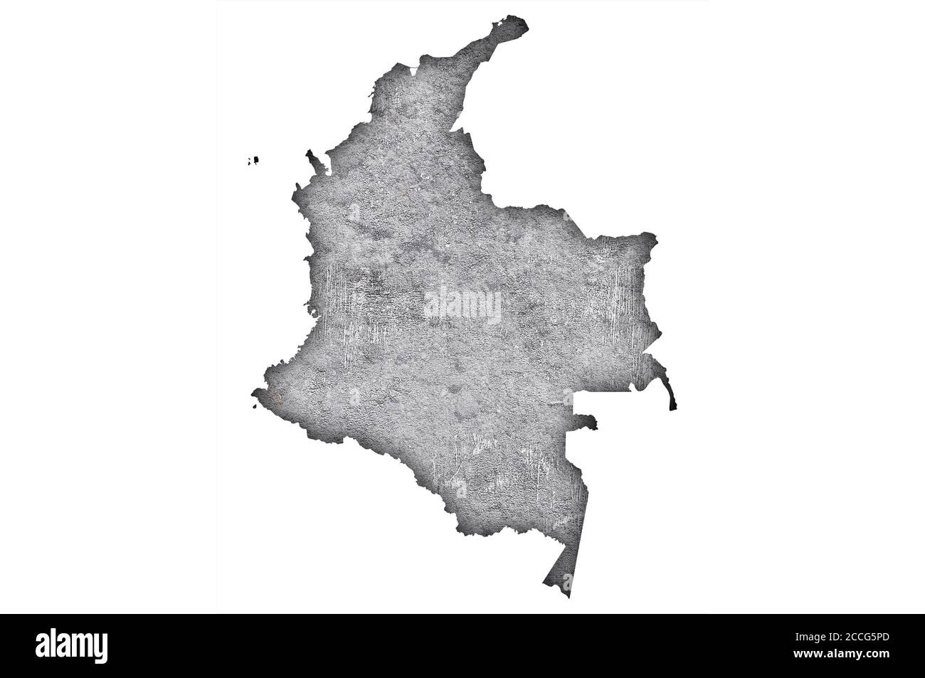 Map of Colombia on weathered concrete Stock Photo - Alamy