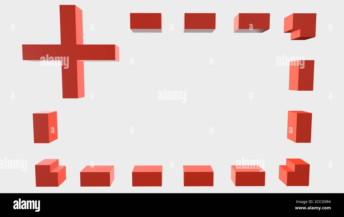 Minus, plus, colon and full stop 3D signs, with big fonts isolated on ...