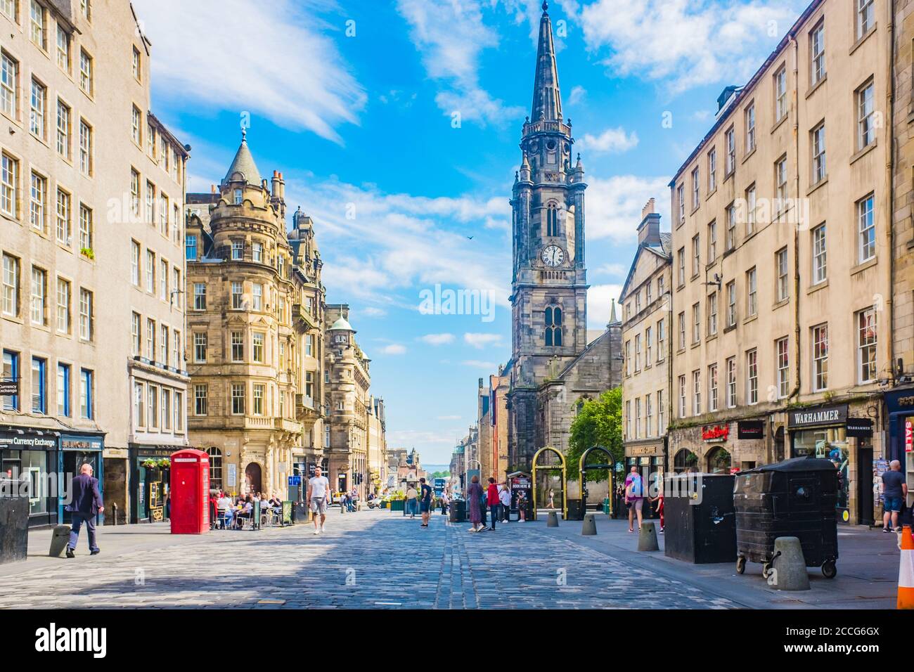 Edinburgh Scotland 6th Aug 2020 Edinburgh's busy Royal Mile is one of ...