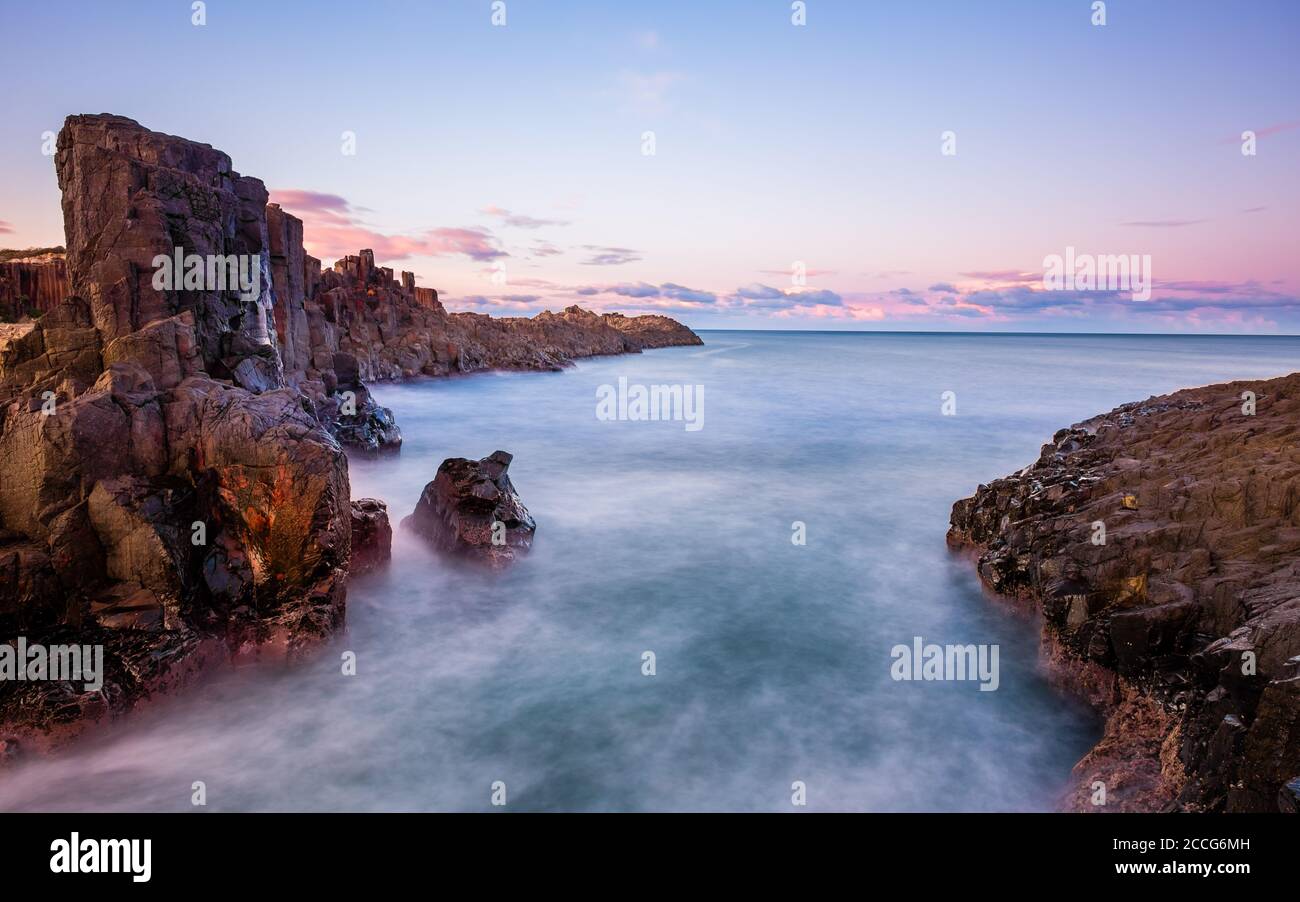 Sunset Scape at Bombo Headlnad Quarry Geological Site Stock Photo - Alamy