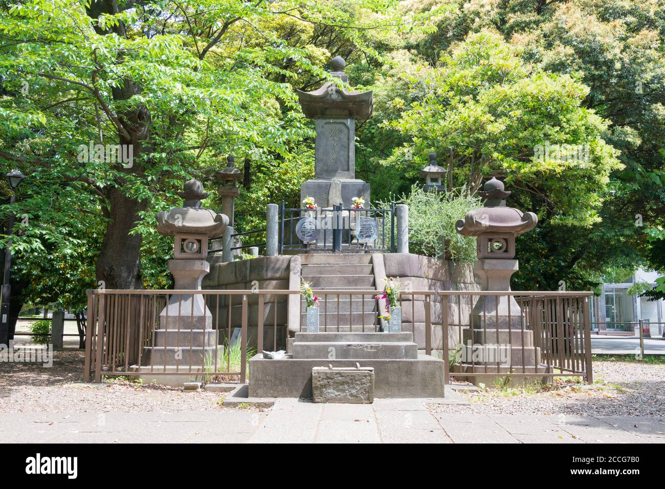 Tomb of Shogitai Warriors at Ueno Park in Tokyo, Japan. Shogitai was an ...