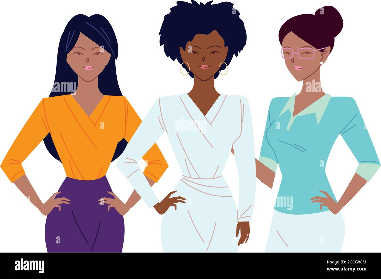 Three businesswomen cartoons design, business management and corporate ...