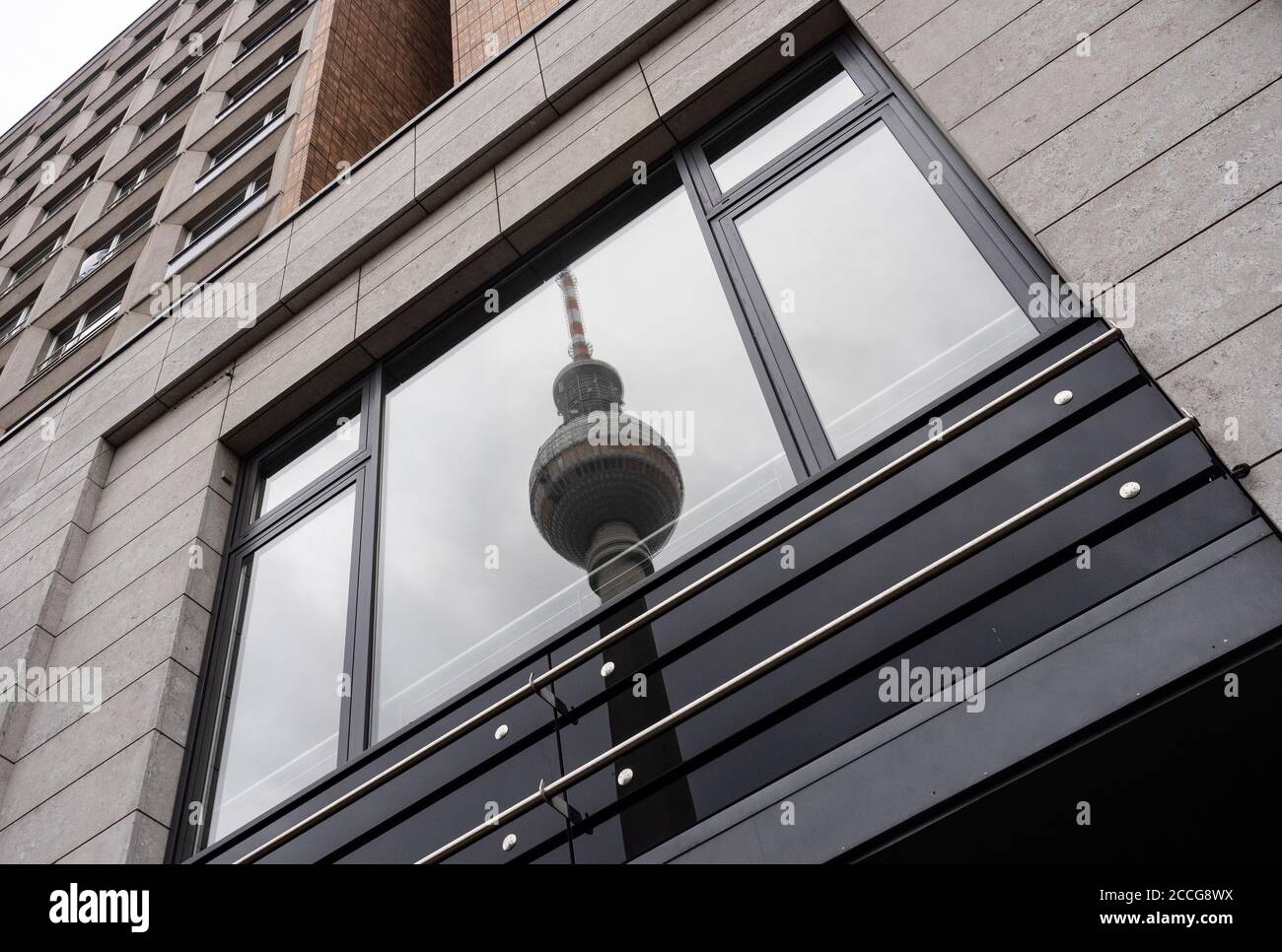 Berlin, Germany. 22nd Aug, 2020. The sphere of the television tower is ...