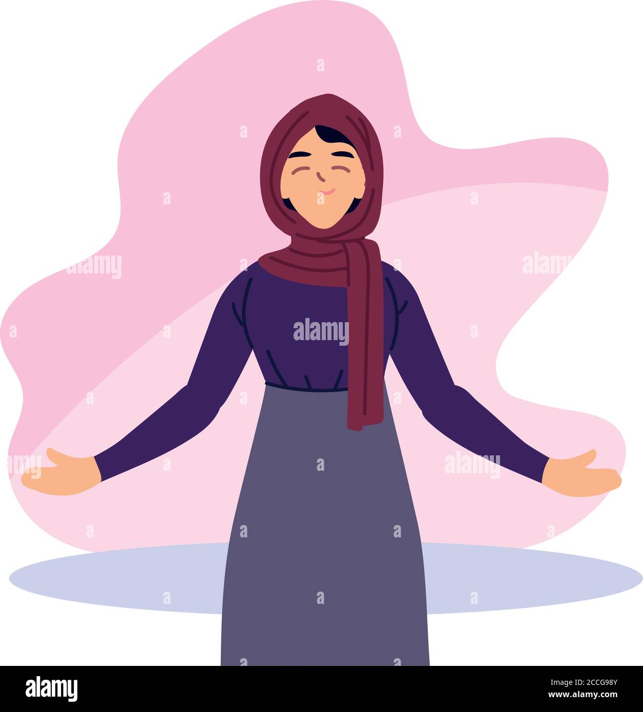 muslim woman cartoon design, Girl female person people human and social ...