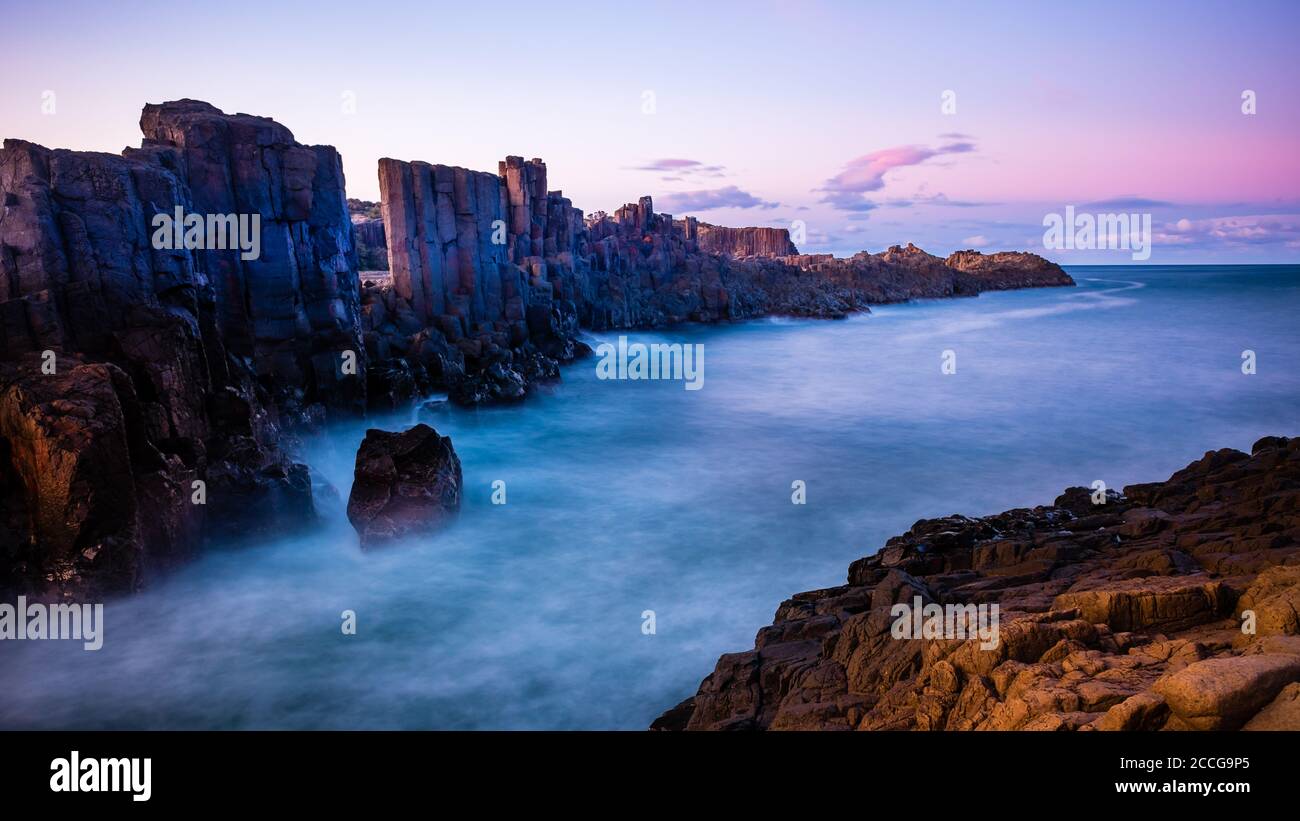 Sunset Scape at Bombo Headlnad Quarry Geological Site Stock Photo - Alamy
