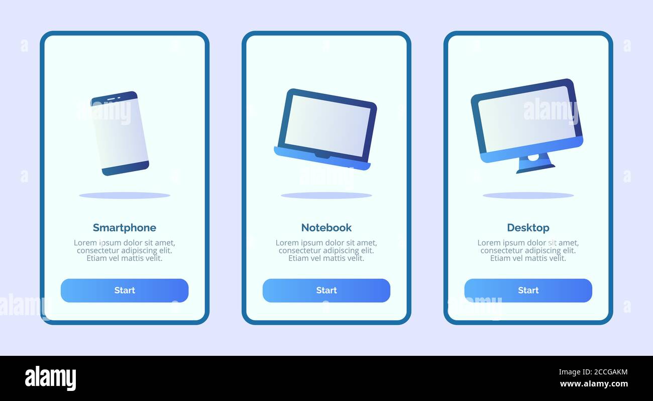 Smartphone Notebook Desktop for mobile apps template banner page UI ...