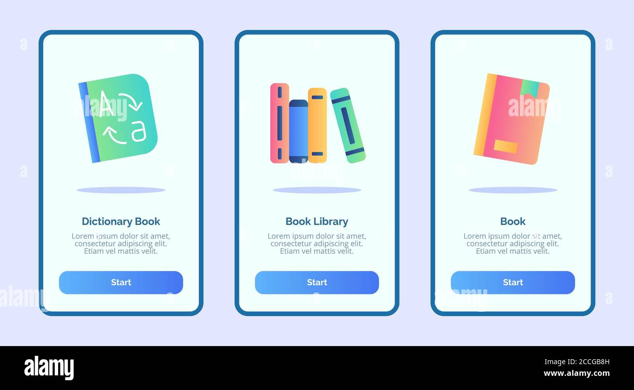 Dictionary Book Library For Mobile Apps Template Banner Page UI With dictionary-book-library-for-mobile-apps-template-banner-page-ui-with
