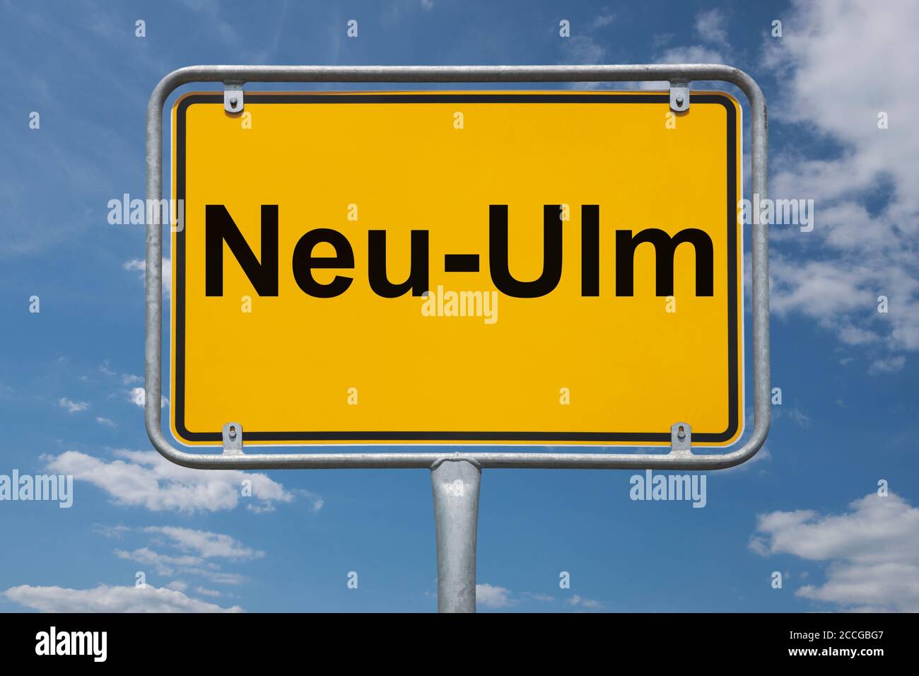 Ortstafel Neu-Ulm, Bayern, Deutschland | Place name sign Neu-Ulm ...