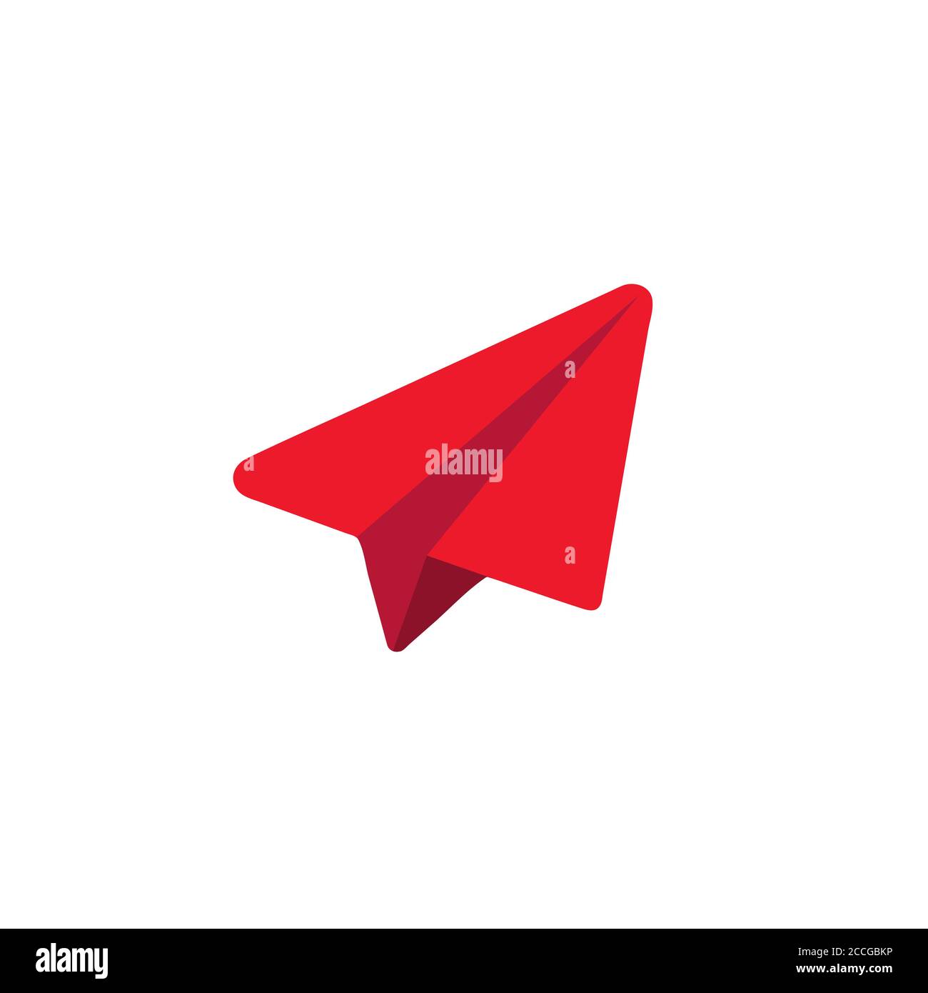 Red paper plane icon. Start up concept. Vector on isolated white ...