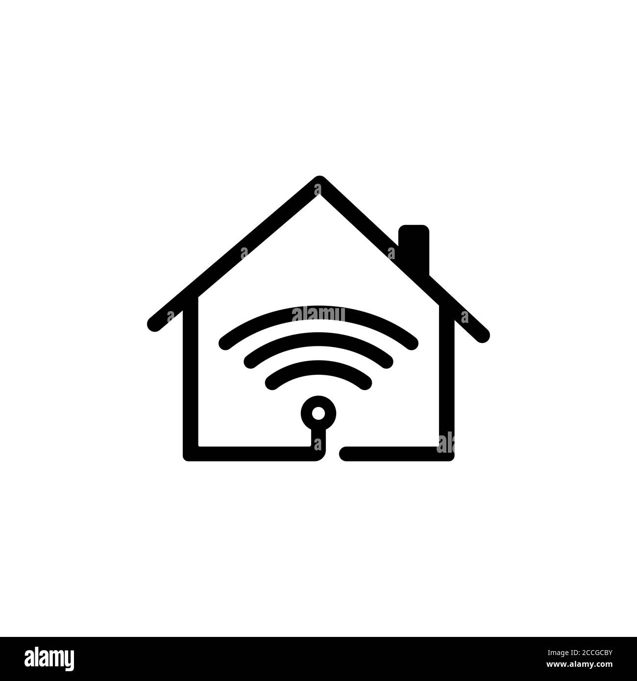 Smart house icon. Vector on isolated white background. EPS 10 Stock ...