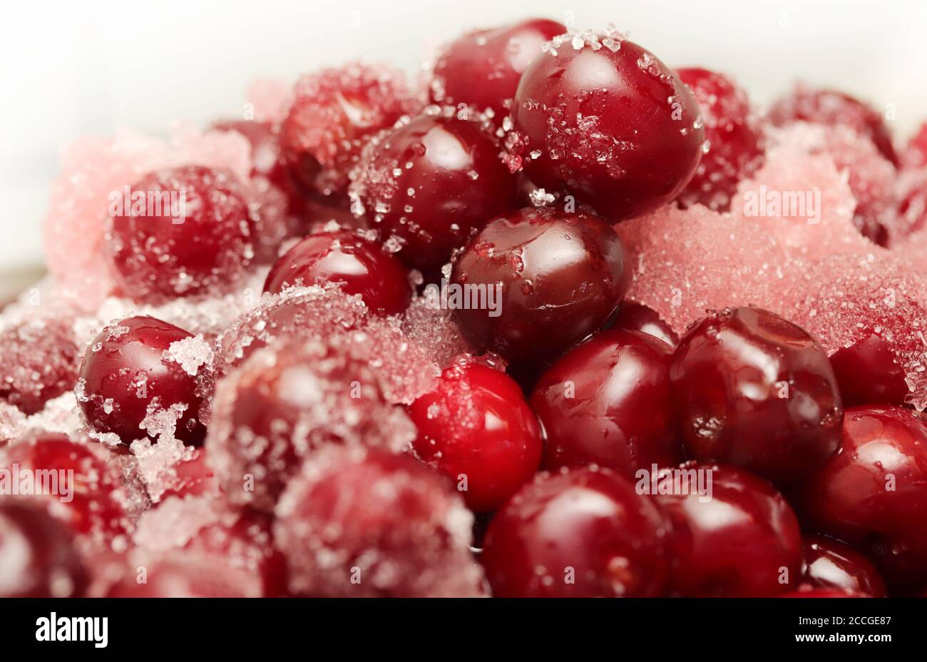 Preparing organic cherry jam. Sweet homemade black cherry jam Stock ...