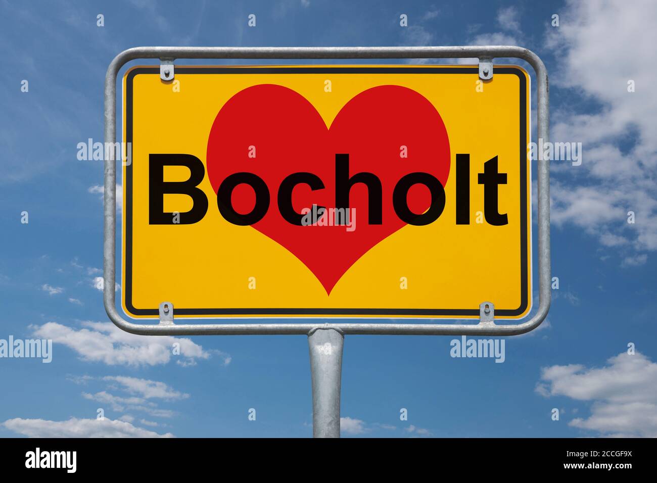 Ortstafel Bocholt, Nordrhein-Westfalen, Deutschland | Place name sign ...