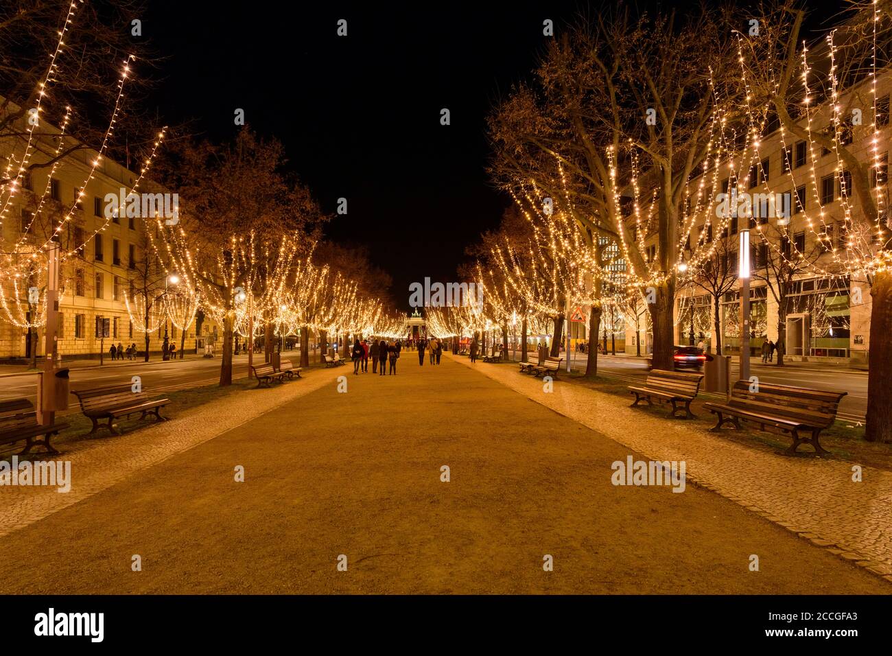 Germany, Berlin, fairy lights "Unter den Linden Stock Photo - Alamy