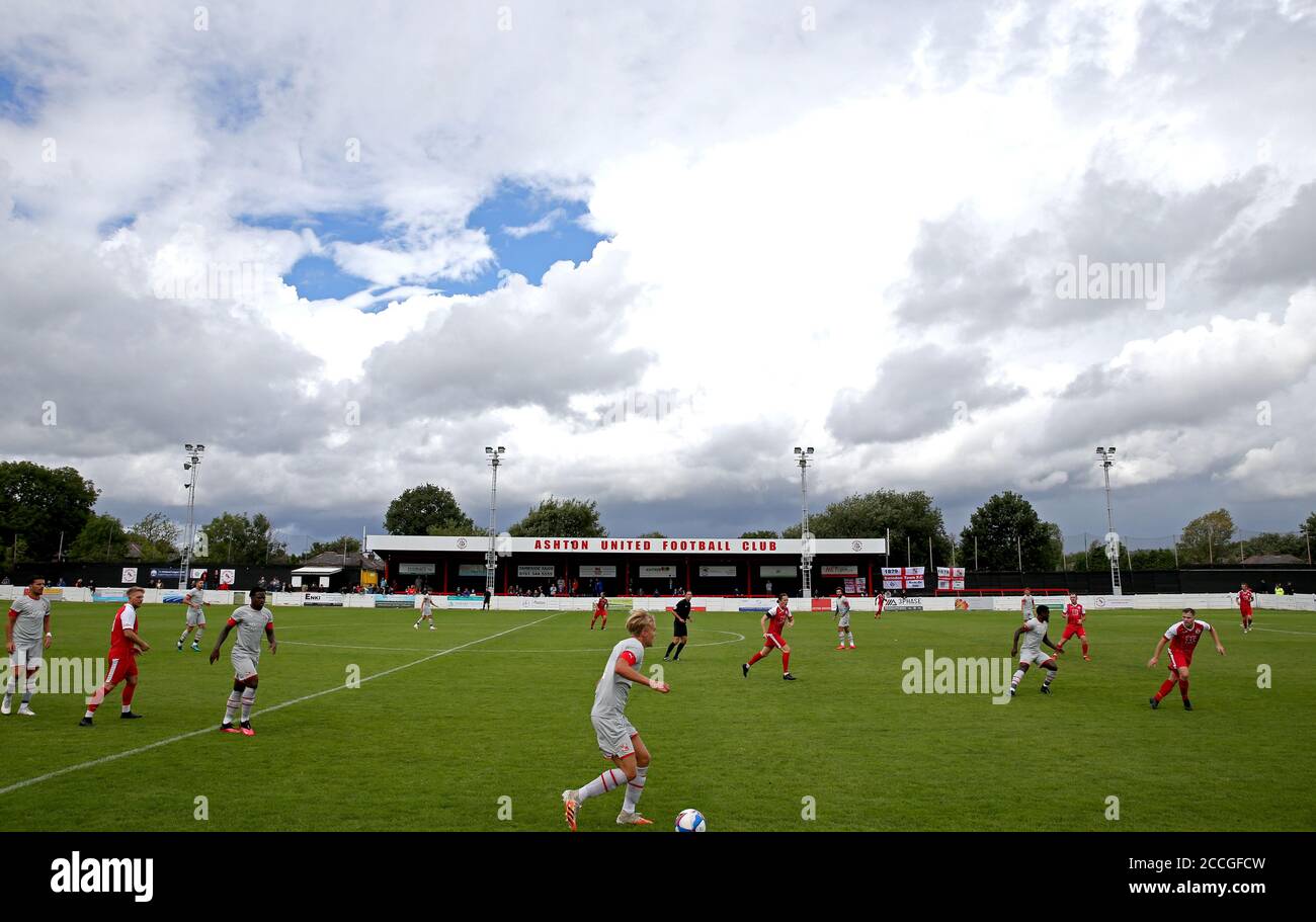 Pre season friendly match hurst cross stadium hi-res stock photography ...