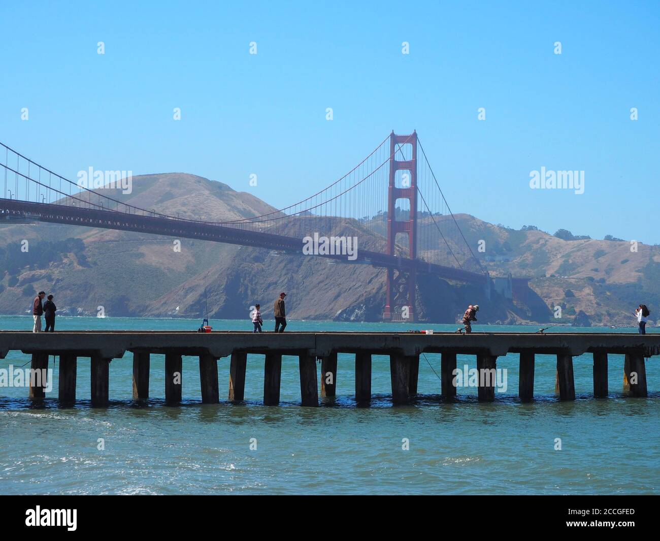 Golden gate bridge red iron structure transportation landmark travel hi ...