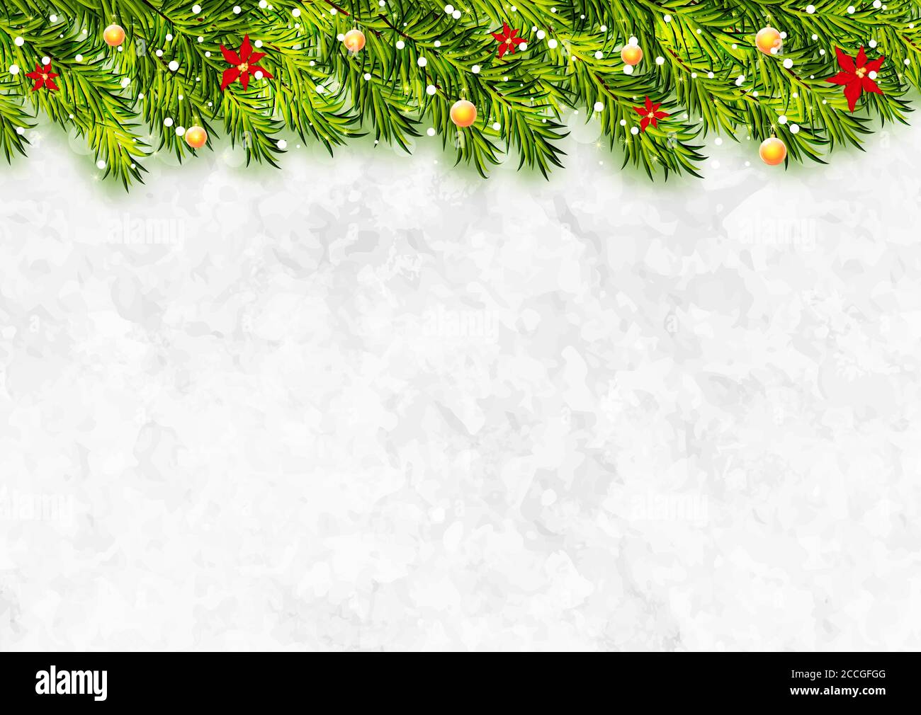 Christmas tree branches frame. Vector illustration Stock Vector Image ...
