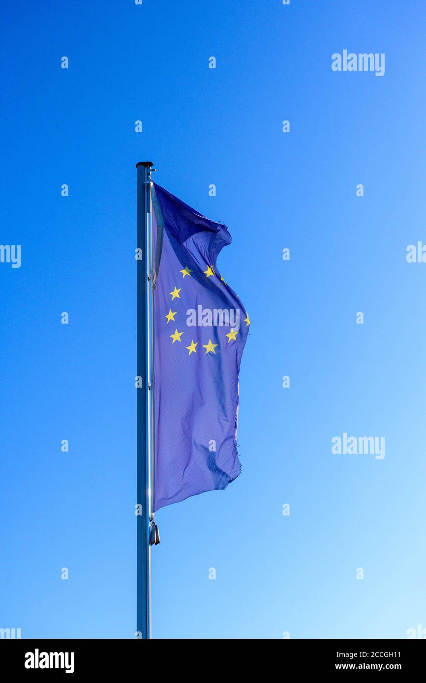 Torn european flag hi-res stock photography and images - Alamy