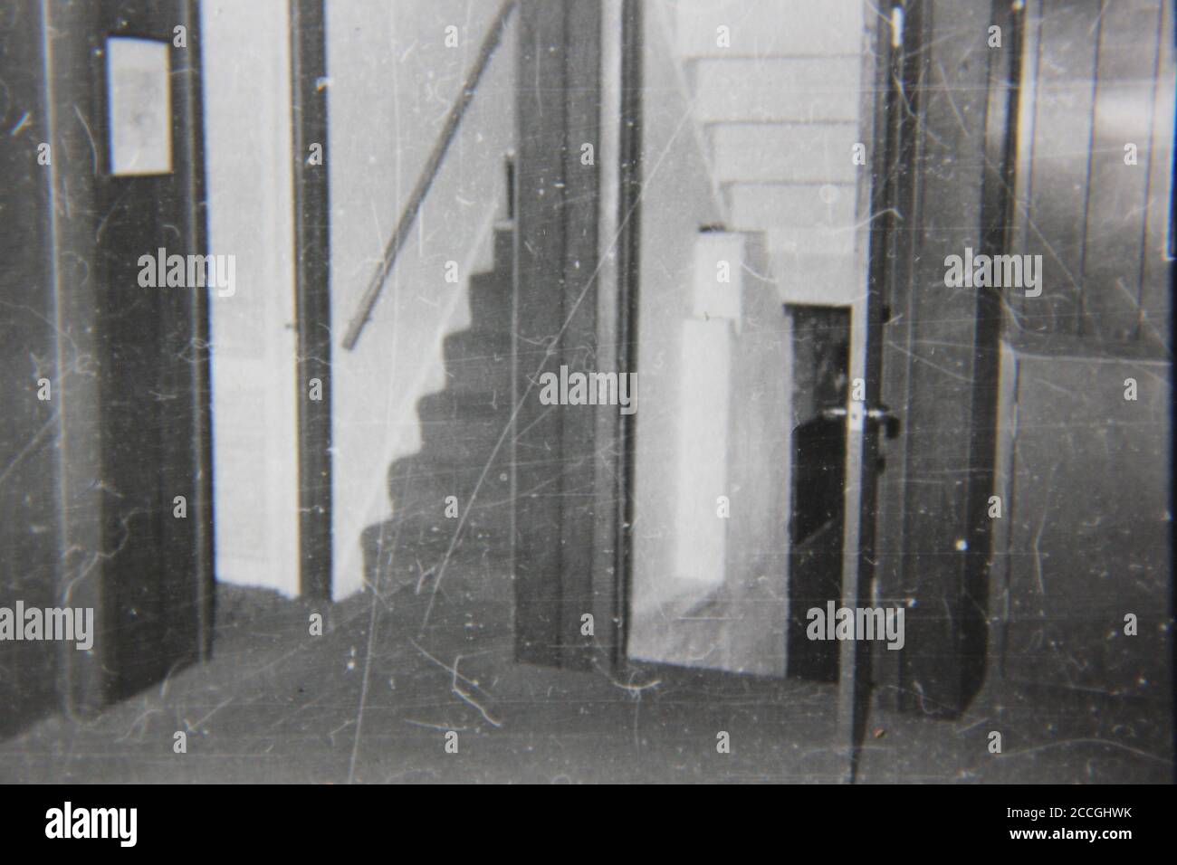 Fine 1970s vintage black and white photography of the stairs in the ...